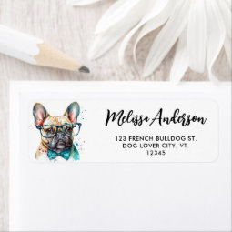 French Bulldog Personalized Pet Dog Return Address Label | Zazzle