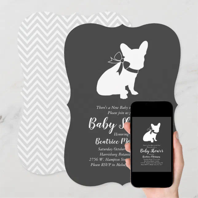 French Bulldog Theme Party - Baby Shower Neutral Invitation | Zazzle