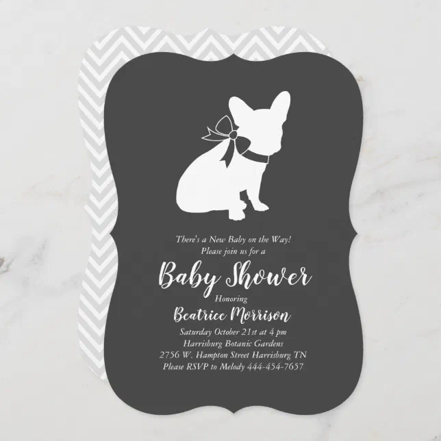 French Bulldog Theme Party - Baby Shower Neutral Invitation | Zazzle