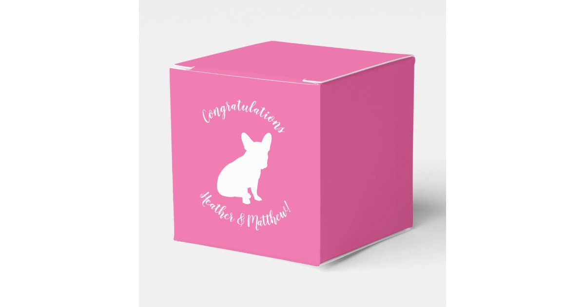 French Bulldog Theme Party - Baby Shower Pink Favor Boxes | Zazzle