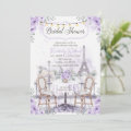 French Cafe Paris Theme Eiffel Tower Bridal Shower Invitation | Zazzle