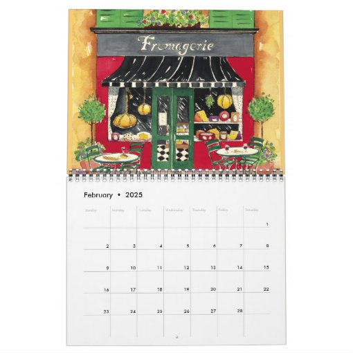 French Cafes, Calendar | Zazzle