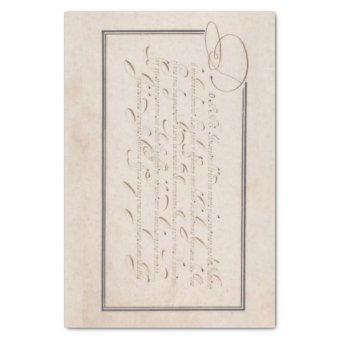 French Calligraphy Handwriting Script Parchment Tissue Paper | Zazzle
