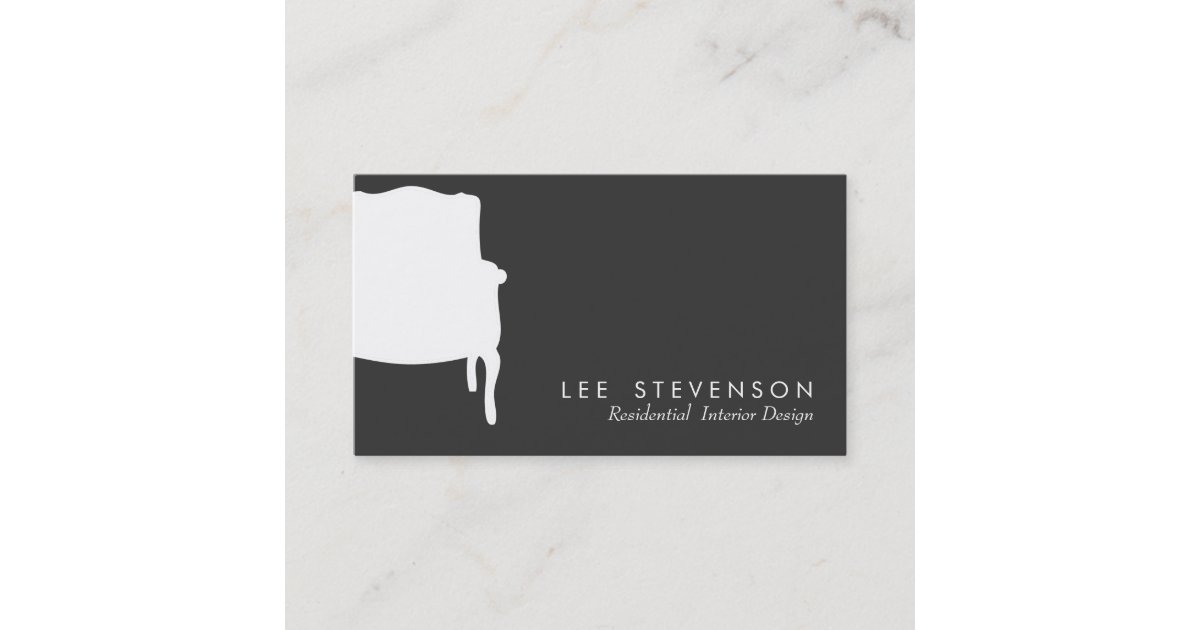 French Chair Interior Designer Business Card | Zazzle.com