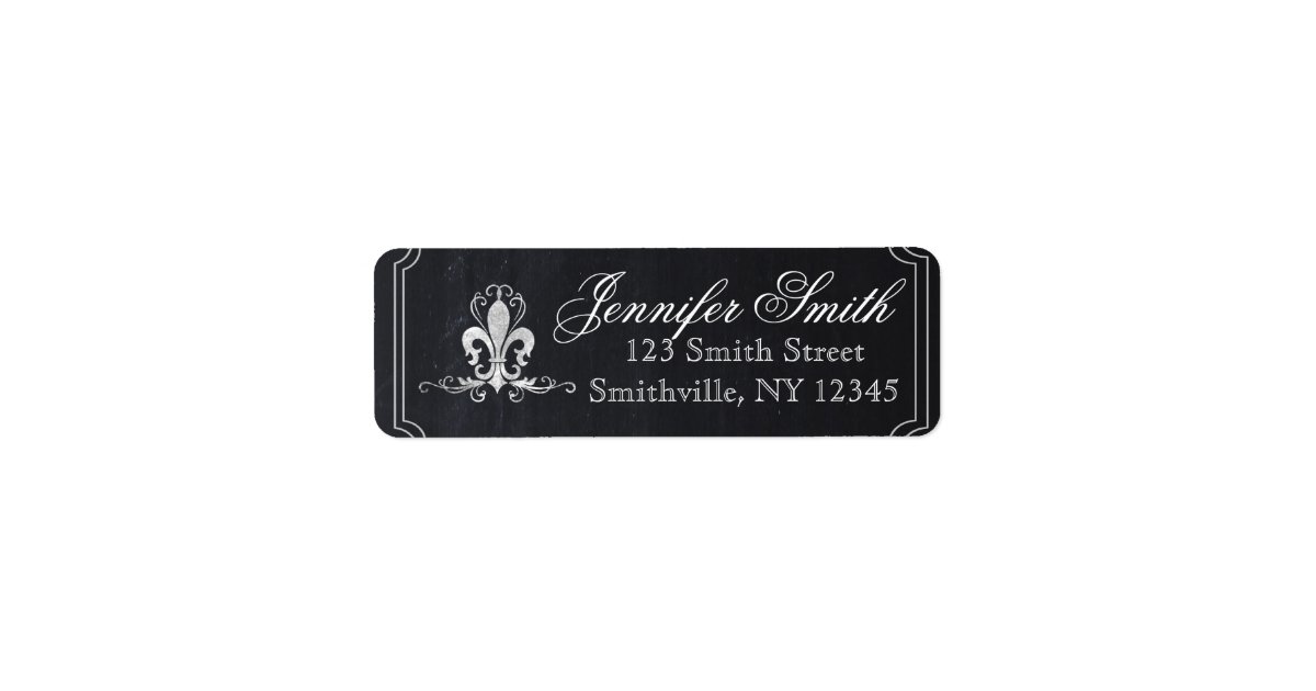 French Chalkboard Address Label | Zazzle