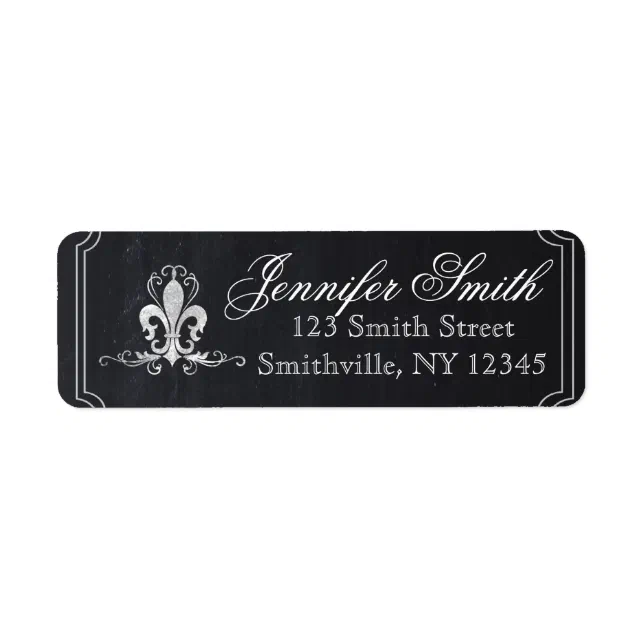 French Chalkboard Address Label | Zazzle