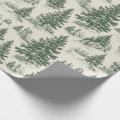 French Christmas Toile Green Wrapping Paper | Zazzle