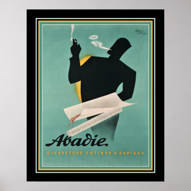 French Cigarette Paper Ad ca. 1930s Poster | Zazzle