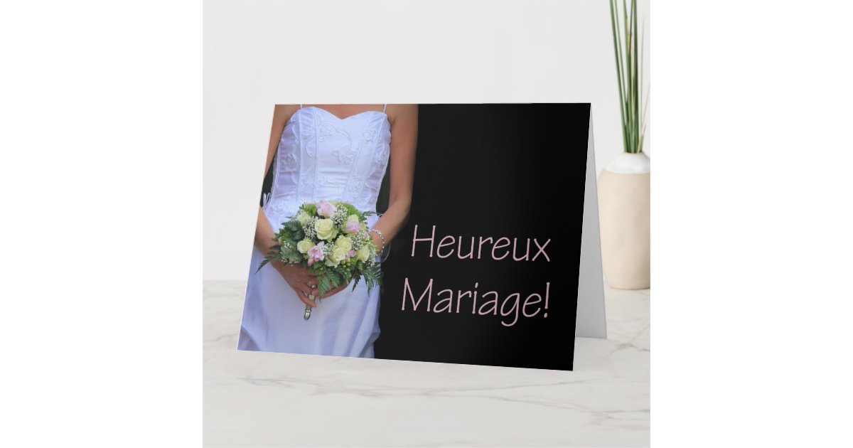 french congratulations on wedding day card | Zazzle