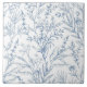 French Cottage Blue and White Floral Ceramic Tile | Zazzle