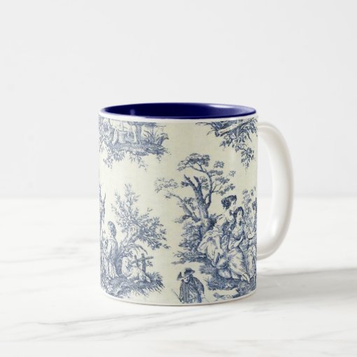 French Country Blue Pattern Mug | Zazzle