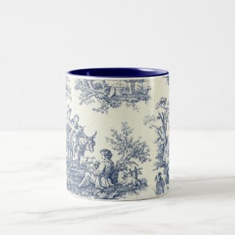 French Country Blue Pattern Mug | Zazzle