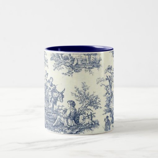 French Country Blue Pattern Mug | Zazzle