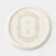 French Crest Monogram Botanical Wreath Wedding Wax Seal Sticker | Zazzle