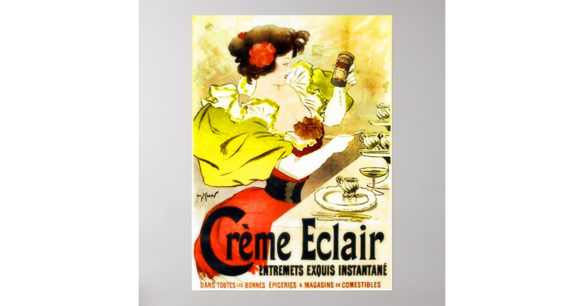 French Dessert Advertisement Poster | Zazzle