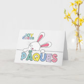 FRENCH Easter Bunny Pastel Hues Card | Zazzle