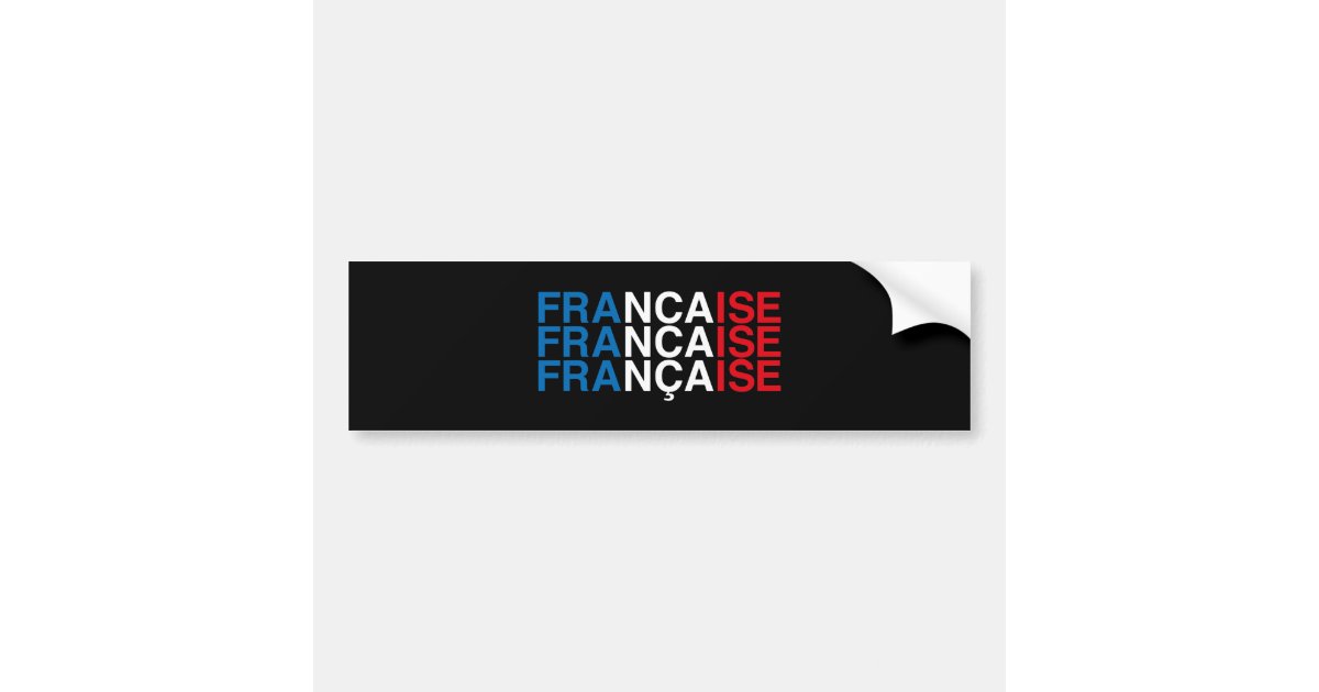 FRENCH Flag Bumper Sticker | Zazzle