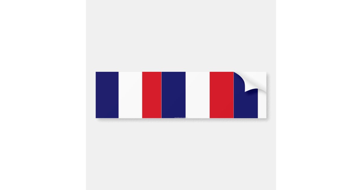 French flag colors bumper sticker | Zazzle