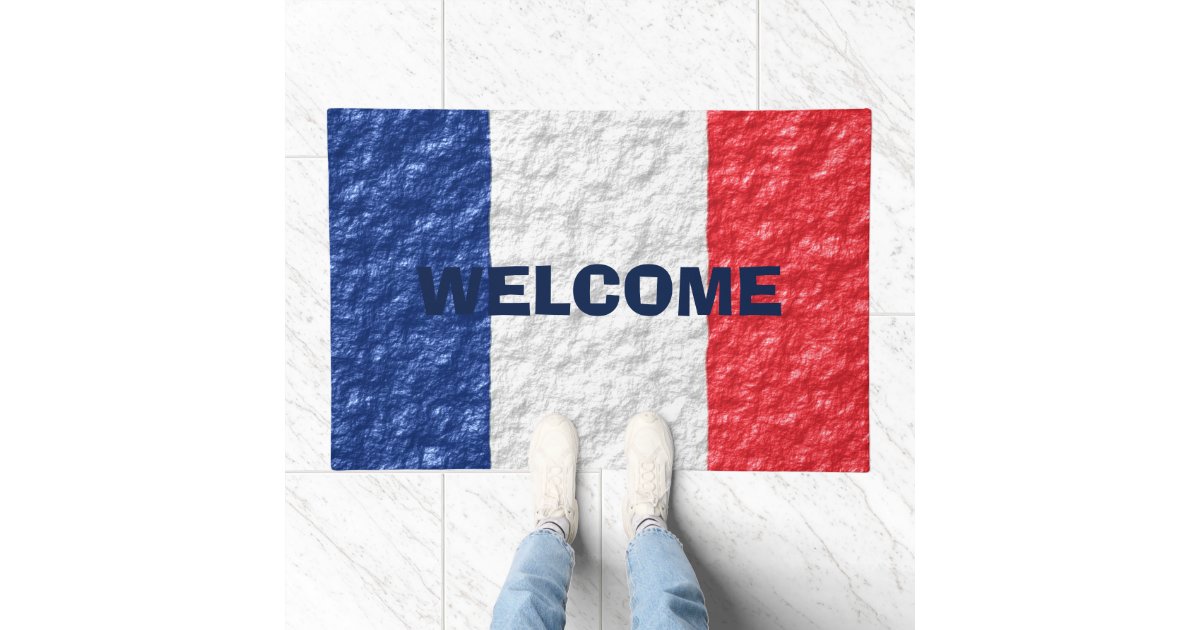 French Flag Design Doormat | Zazzle