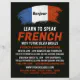 French Flag Design, French Language Course Flyer | Zazzle