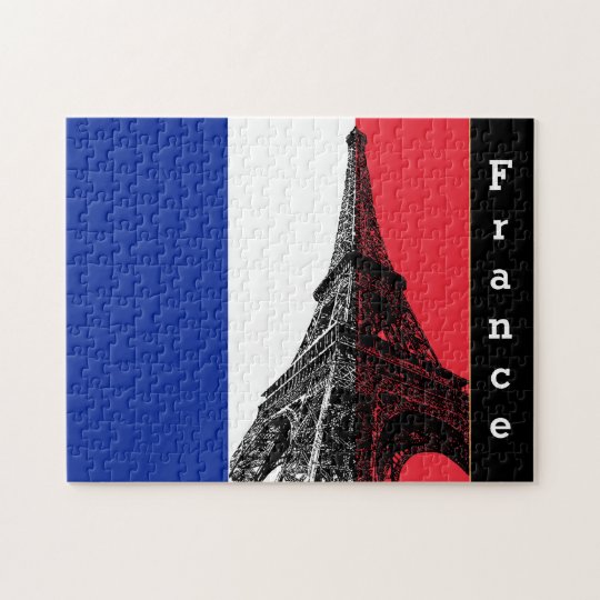 French flag & Eiffel Tower - France Jigsaw Puzzle | Zazzle.com