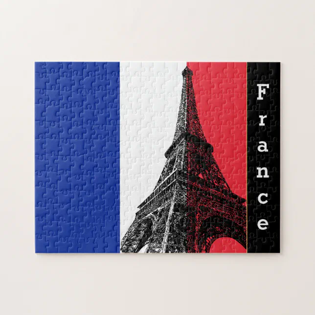 French flag & Eiffel Tower - France Jigsaw Puzzle | Zazzle