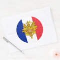 French Flag & Emblem, Flag of France Classic Round Sticker | Zazzle
