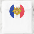 French Flag & Emblem, Flag of France Classic Round Sticker | Zazzle