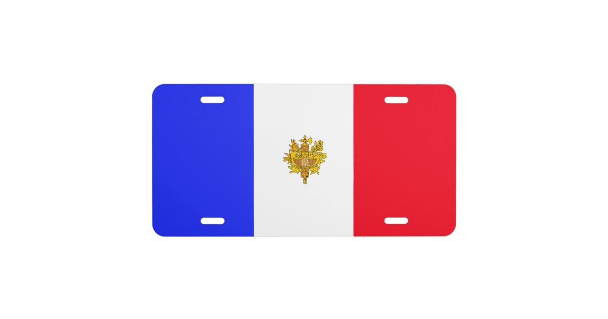 French flag license plate | Zazzle