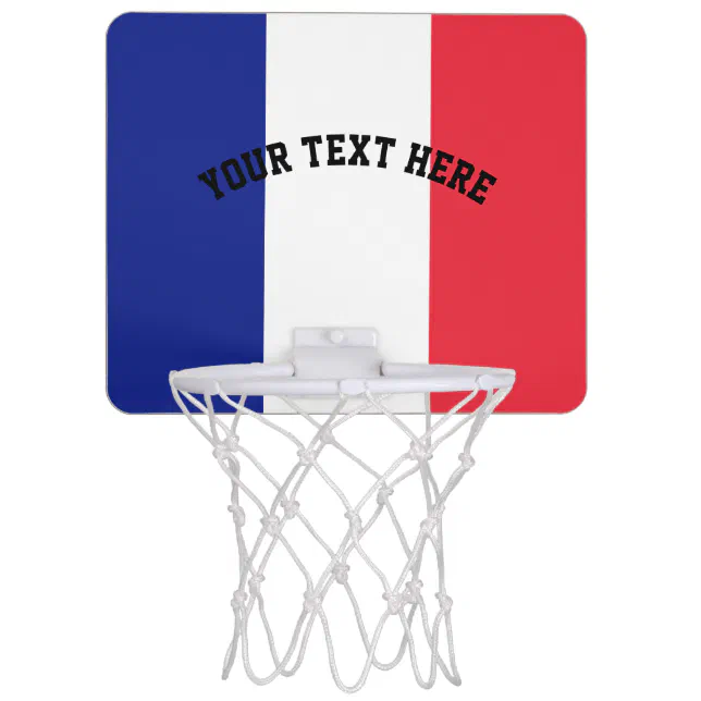 French flag of France custom Mini Basketball Hoop | Zazzle