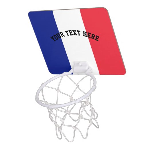 French flag of France custom Mini Basketball Hoop | Zazzle