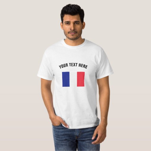 French flag t shirts | Custom France merchandise | Zazzle