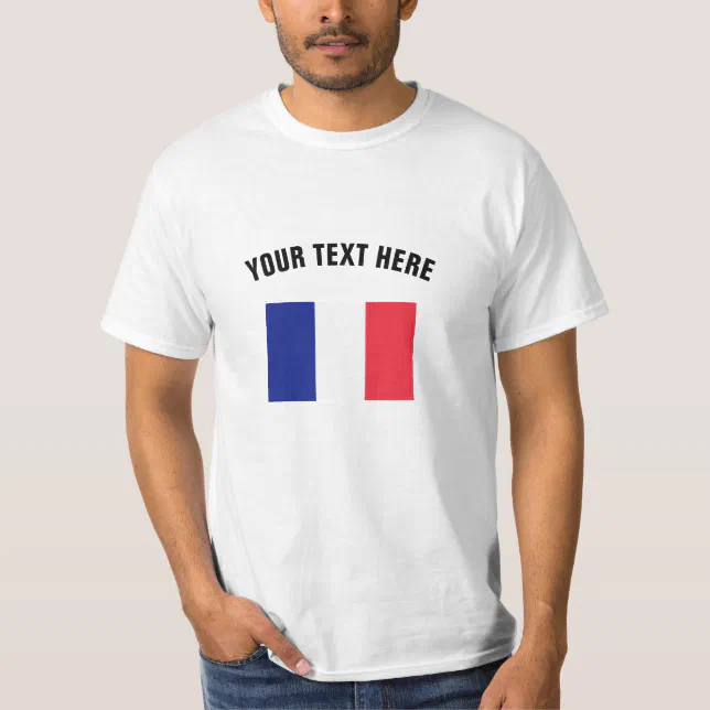 French flag t shirts | Custom France merchandise | Zazzle