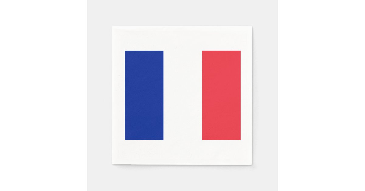 French Flag Theme Party Paper Napkins | Zazzle