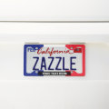 French Flag White Text Personalized License Plate Frame | Zazzle