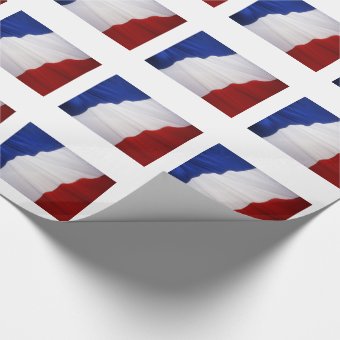 FRENCH FLAG WRAPPING PAPER | Zazzle