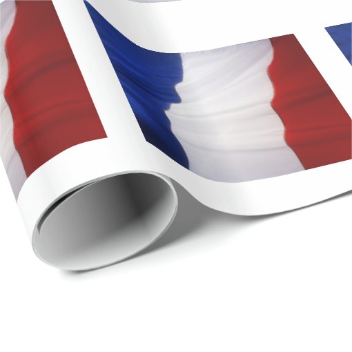FRENCH FLAG WRAPPING PAPER | Zazzle