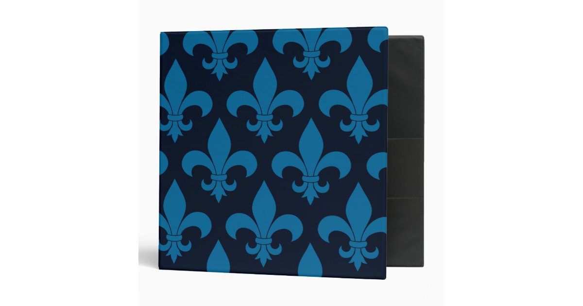 French Fleur de lis Pattern Binder | Zazzle