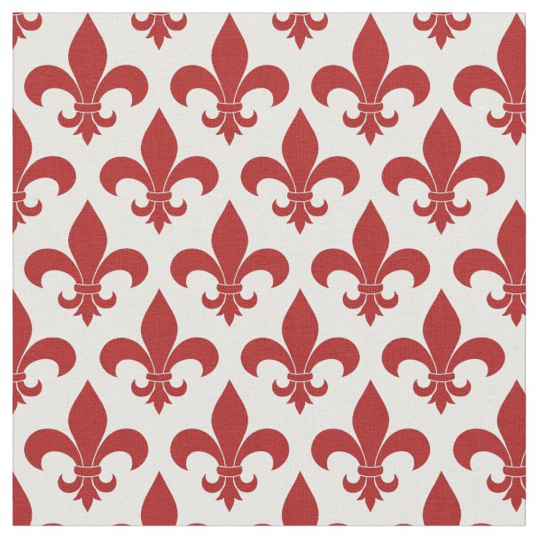 Blue Fleur de Lis, French Lili pattern Fabric | Zazzle