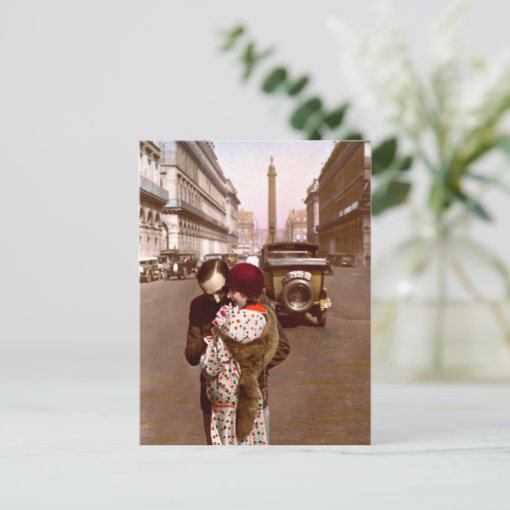 French Flirt - Romantic Vintage Love Postcard | Zazzle