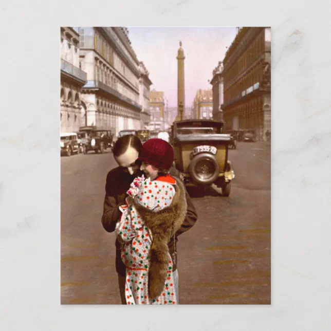 French Flirt - Romantic Vintage Love Postcard | Zazzle