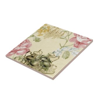 French floral Teacup Teapot Paris Tea Party Tile | Zazzle