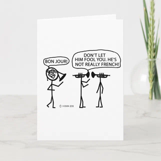 French French Horn Card | Zazzle