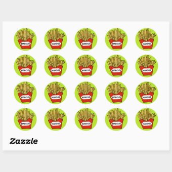 French fries custom sticker | Zazzle