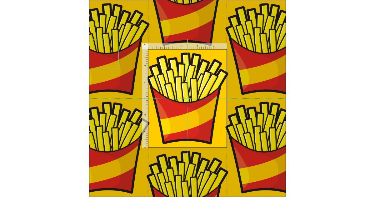 French Fries Fabric | Zazzle