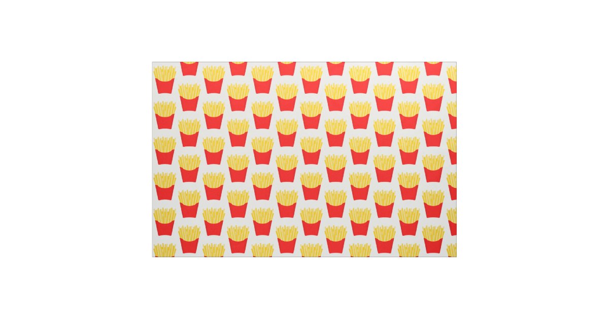 French Fries Pattern Fabric | Zazzle