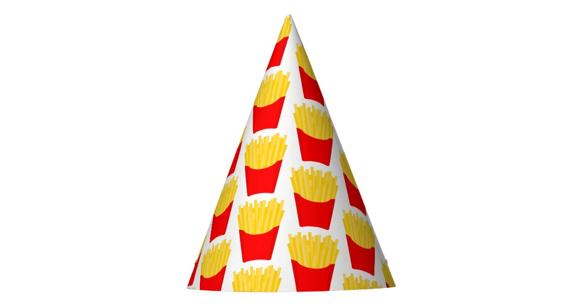 French Fries Pattern Party Hat | Zazzle