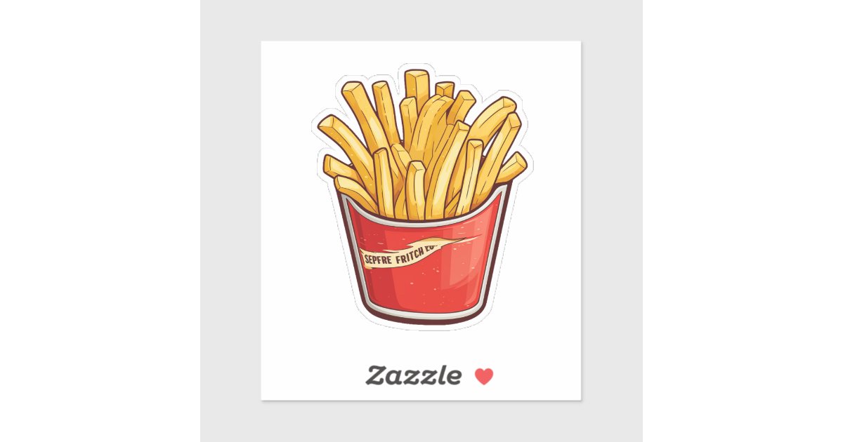 French fries sticker | Zazzle