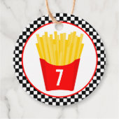 French Fry Birthday Party Favor Tags | Zazzle