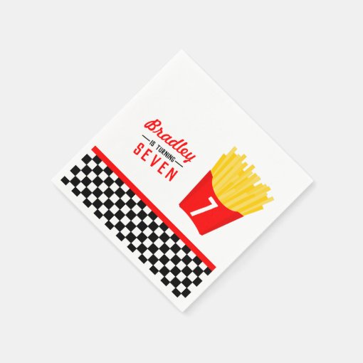 French Fry Birthday Party Napkins | Zazzle
